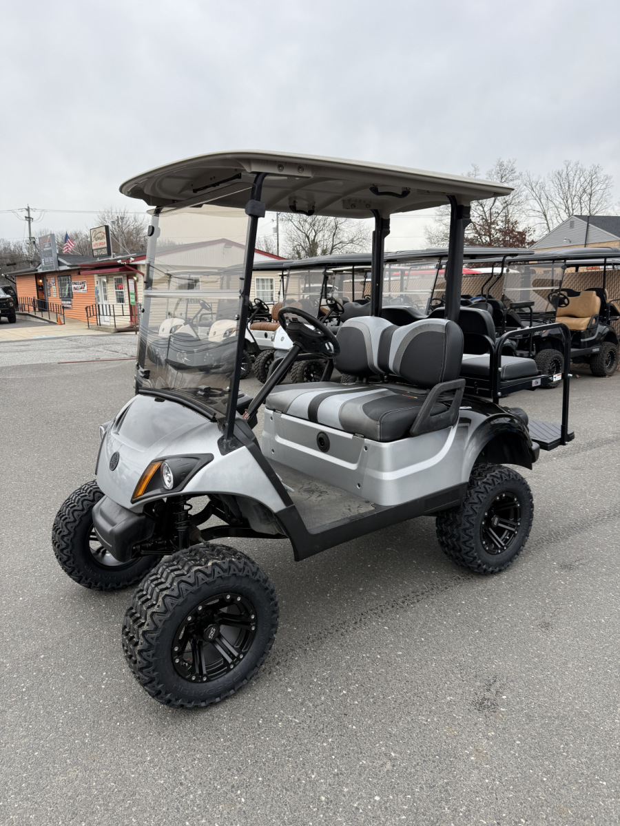 2018 Yamaha Drive2 48 volt electric custom golf cart, 6" lift, Silver ...
