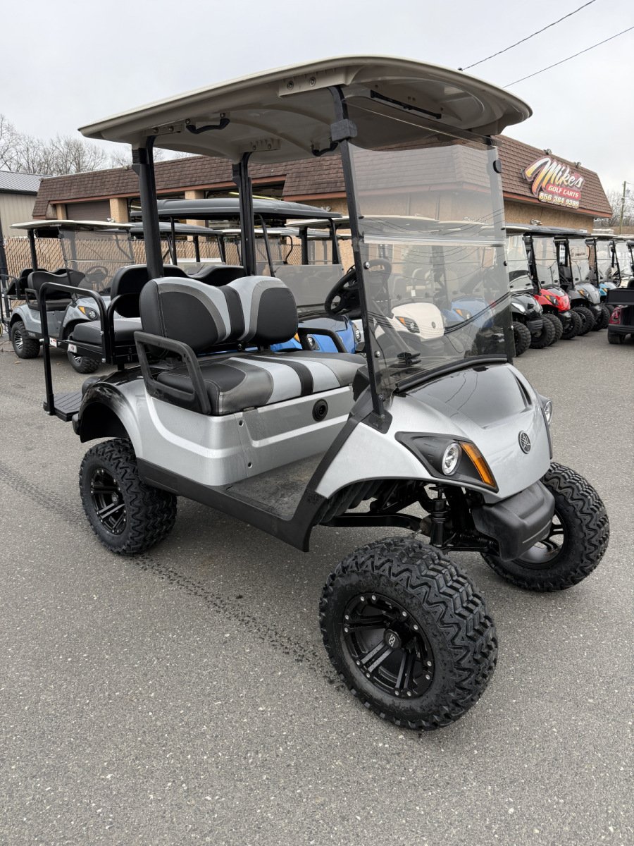 2018 Yamaha Drive2 48 volt electric custom golf cart, 6" lift, Silver ...