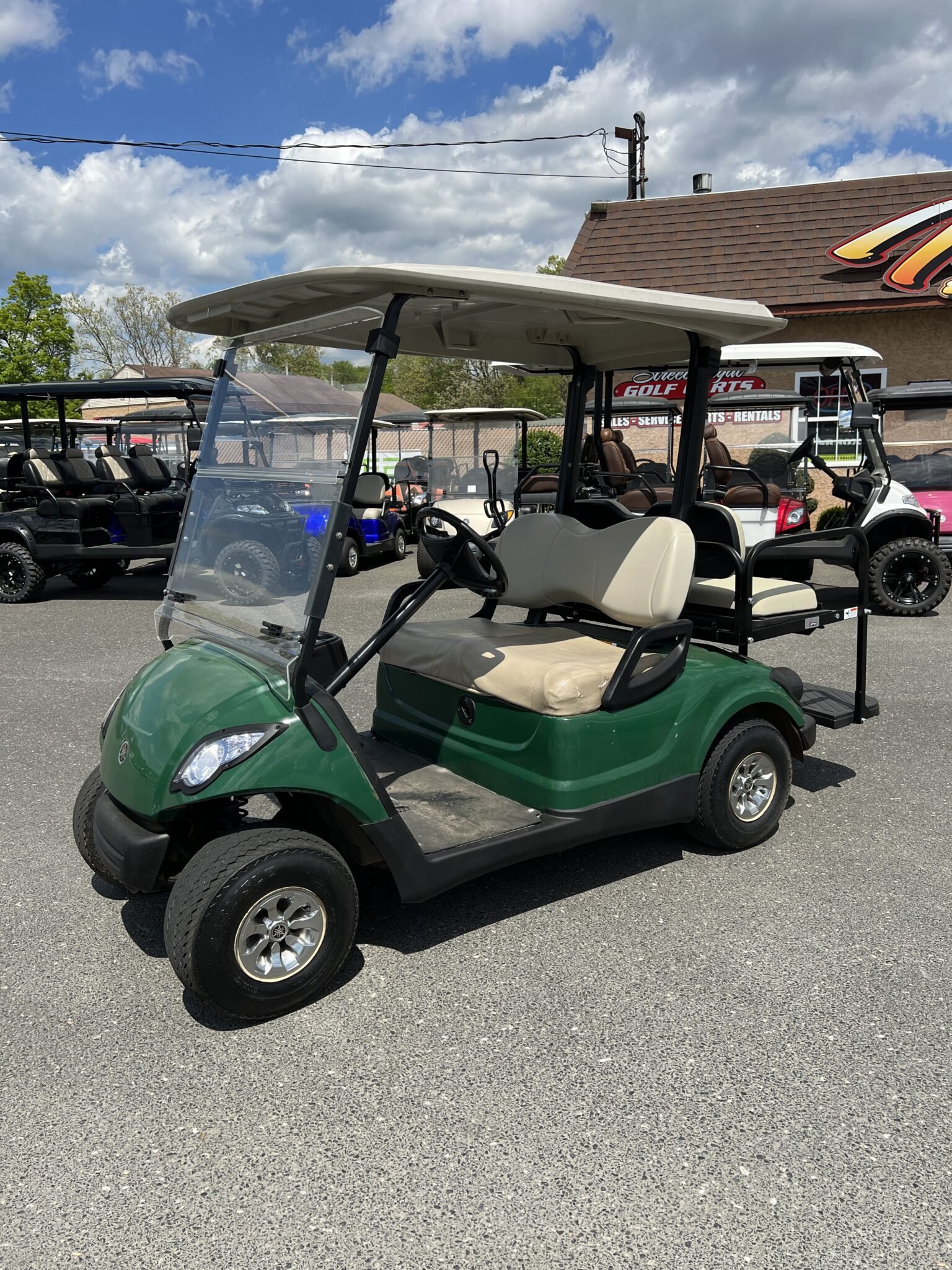 2007 Yamaha Drive 48 volt electric golf cart, Emerald Green, 4 seat ...